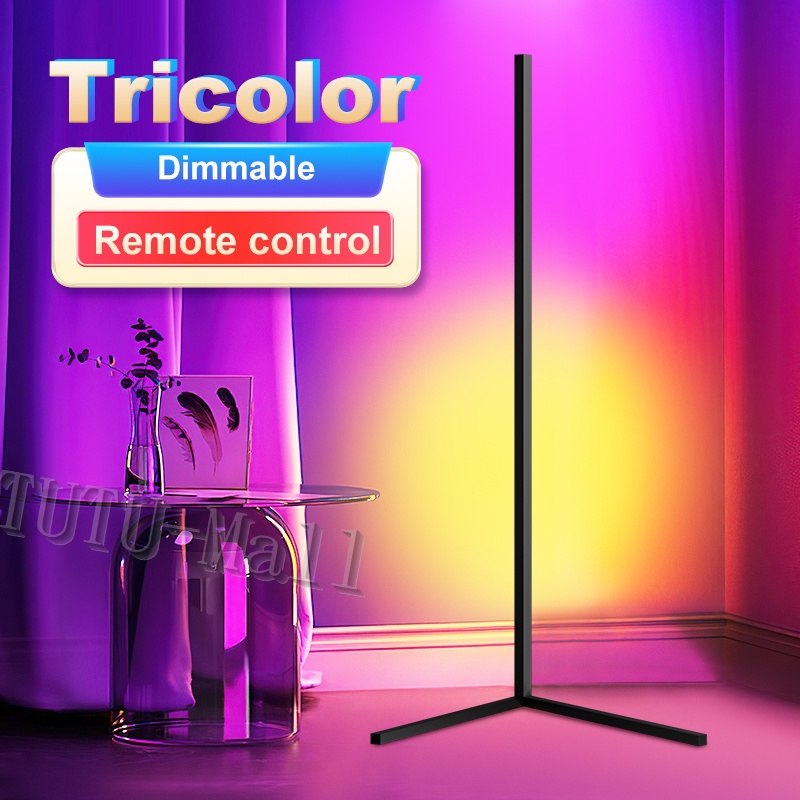 RGB LED Floor lamp Bedroom Bedside Decoration Floor Light Living Rom ...