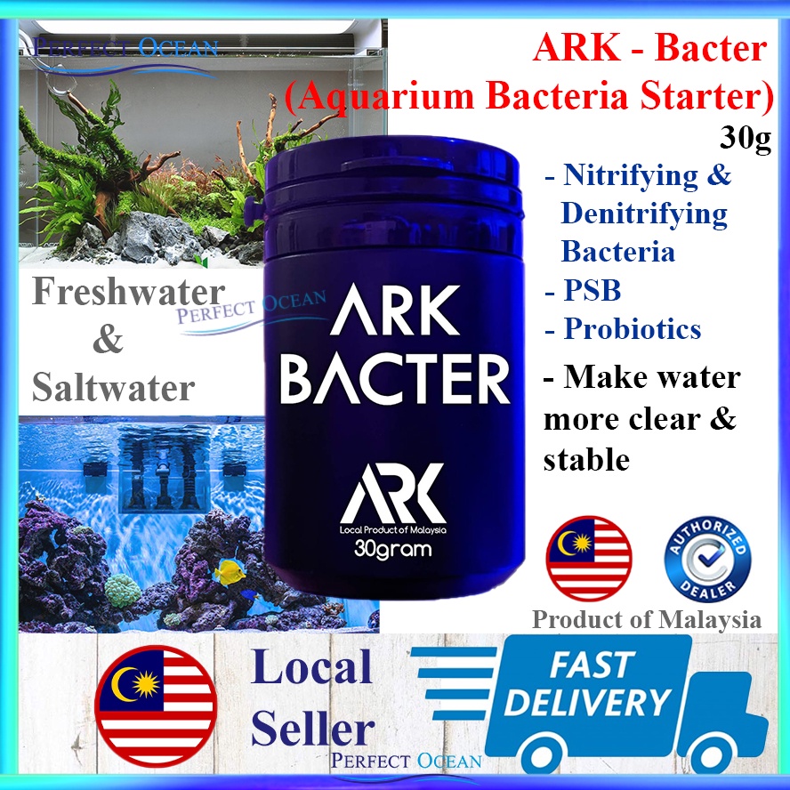 ARK Bacter Bacteria Starter 30g Aquarium Clear Water Penjernih Air ...