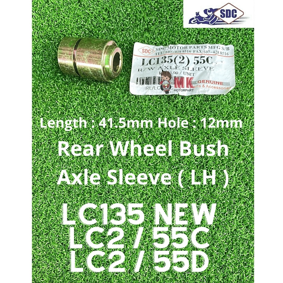 REAR WHEEL AXLE SLEEVE (LH) Yamaha LC135 (New) 55C / 55D LC2 Bush ...