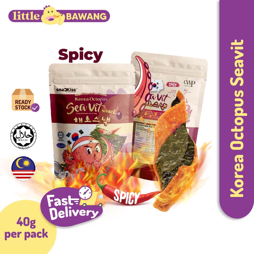 Seavit Crunchy Korea Seaweed snack SEA-VIT Korea Octopus Seavit Snack ...