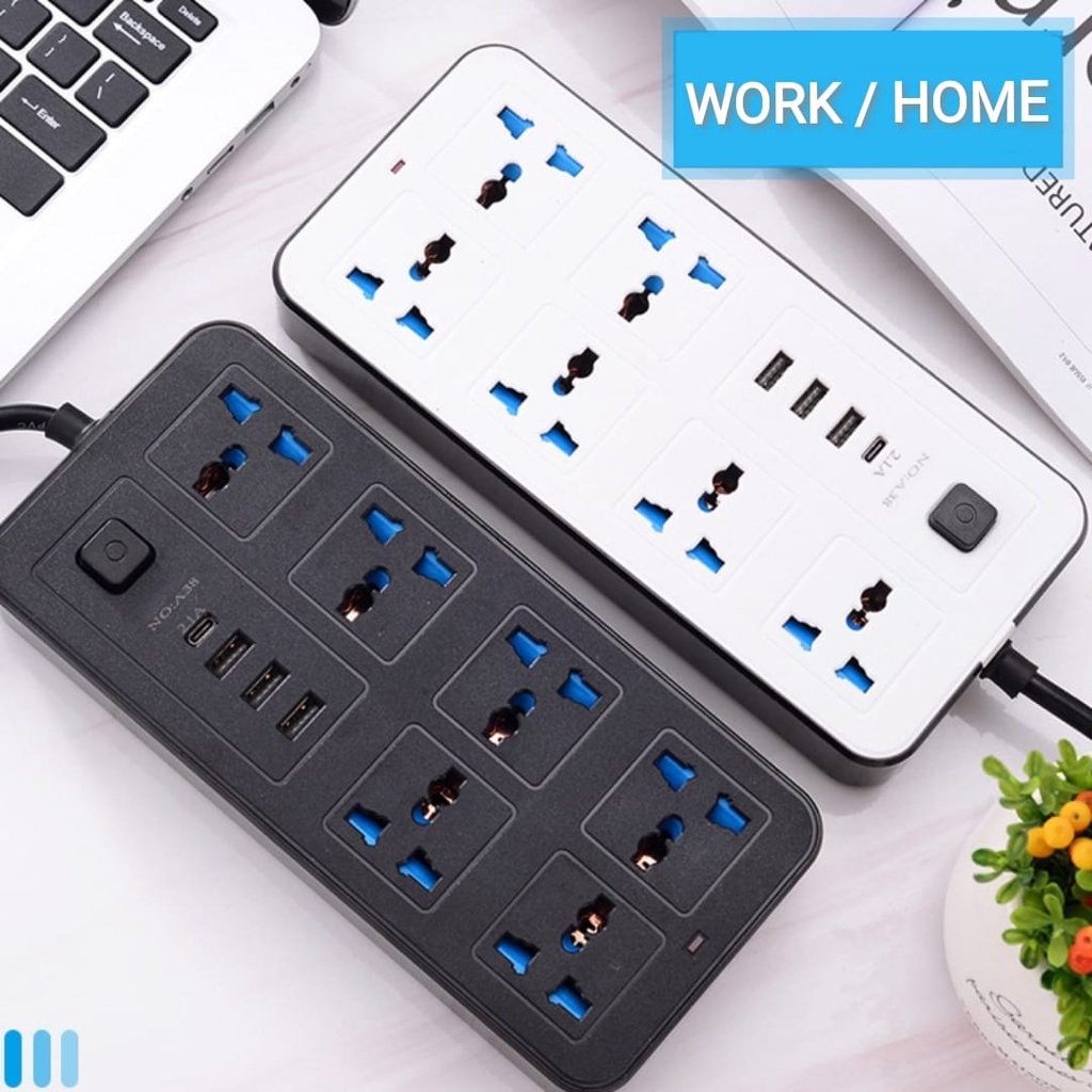 Universal 3/6 Power Socket Extension With USB Ports Adapter Socket ...