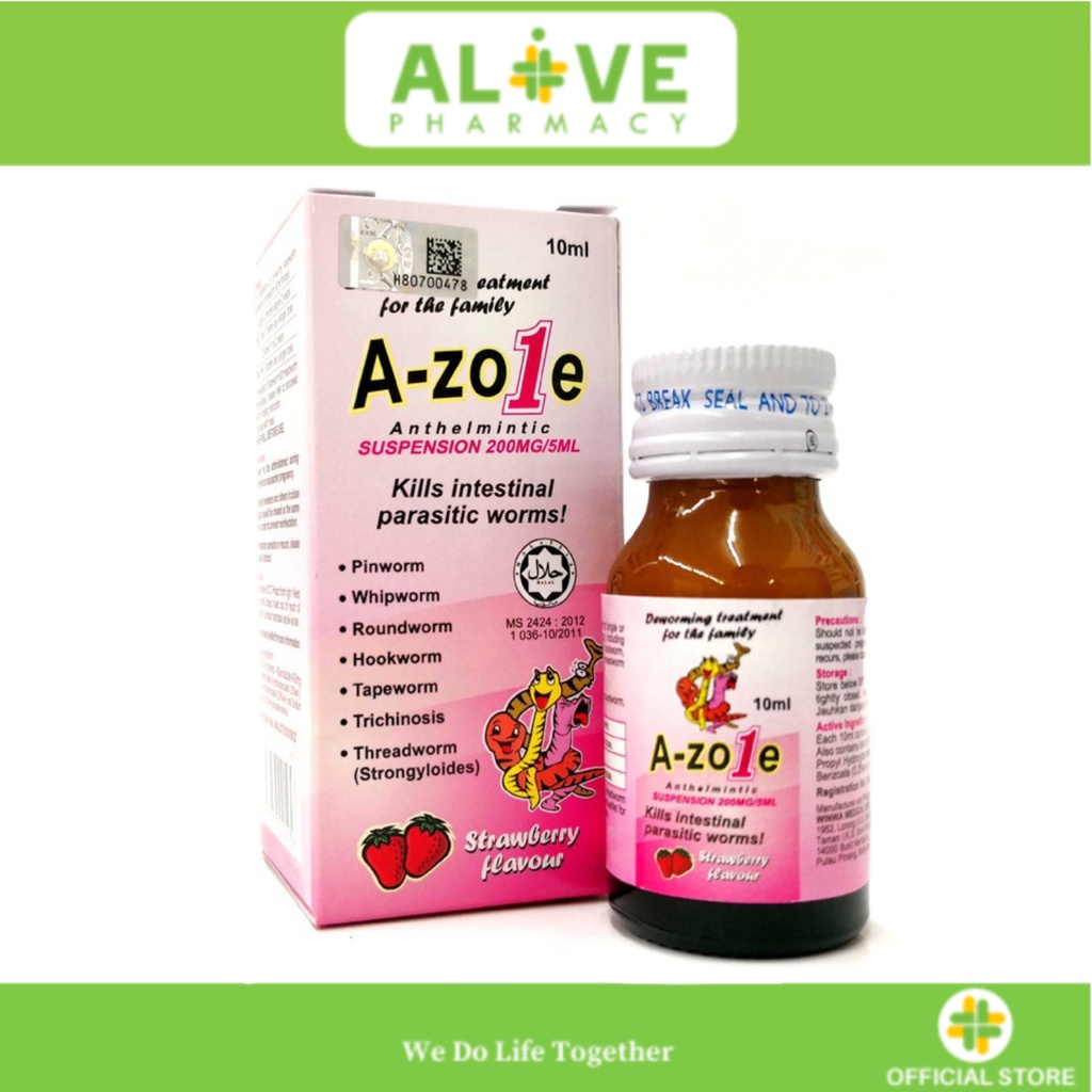 A-ZOLE SYRUP (STRAWBERRY) 200MG/5ML (FOR WORM) | Shopee Malaysia