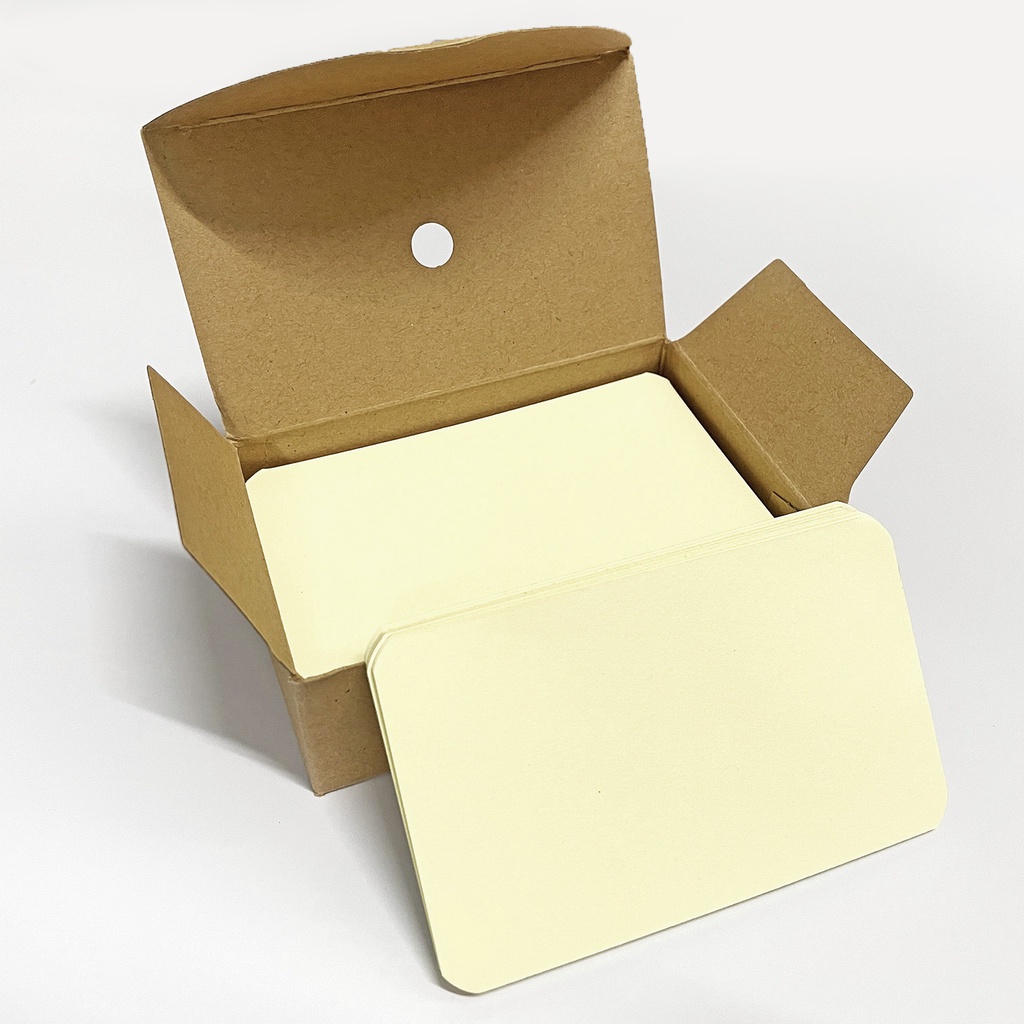 100 Pcs 250gsm Basic & Colored Kraftpaper White Black Blank Empty DIY ...