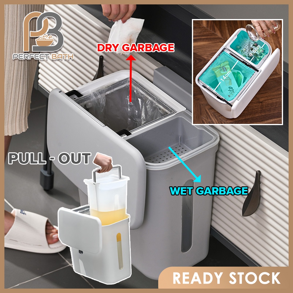 Perfect Bath 2 in 1 Rubbish Bin Segregate Dustbin Garbage Bin Tong Sisa ...