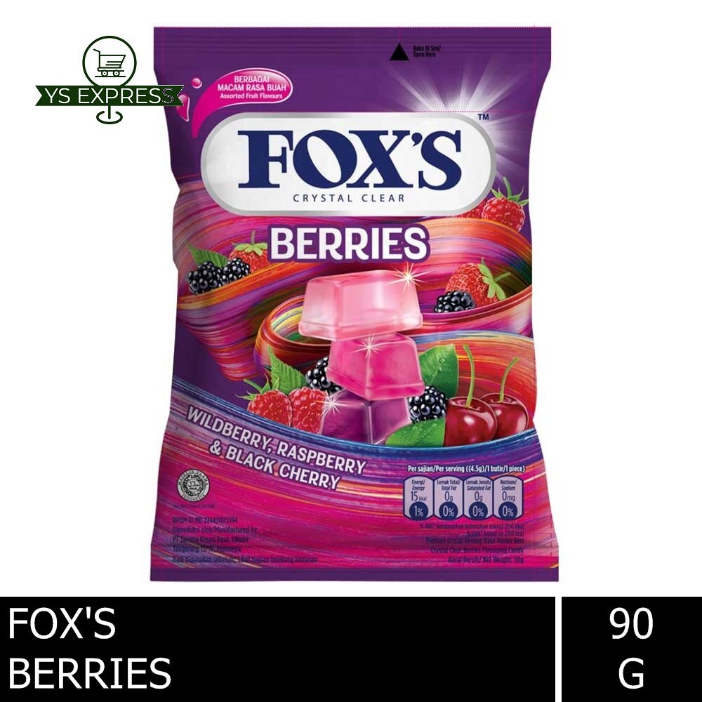 FOX'S Crystal Clear Berries Flavor Candy 90g | Shopee Malaysia