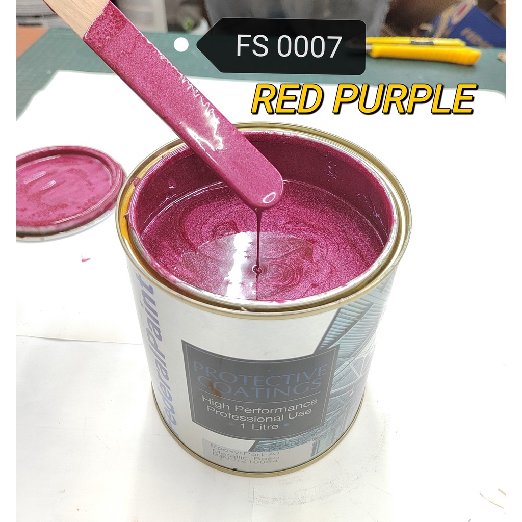 Epoxy Metallic Floor Paint / Cat Lantai Metallic 1Liter Cherry Pink ...
