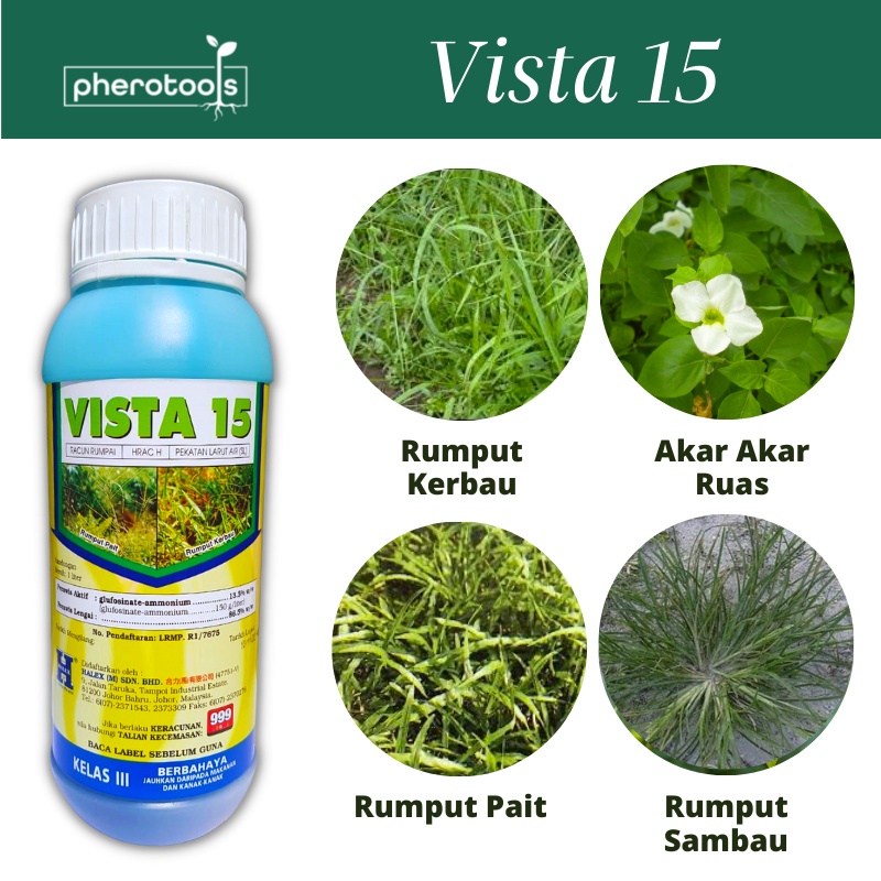 Pherotools Halex VISTA 15 (1L/4L) Rumpai Herbicide Rumput Pait, Rumput ...