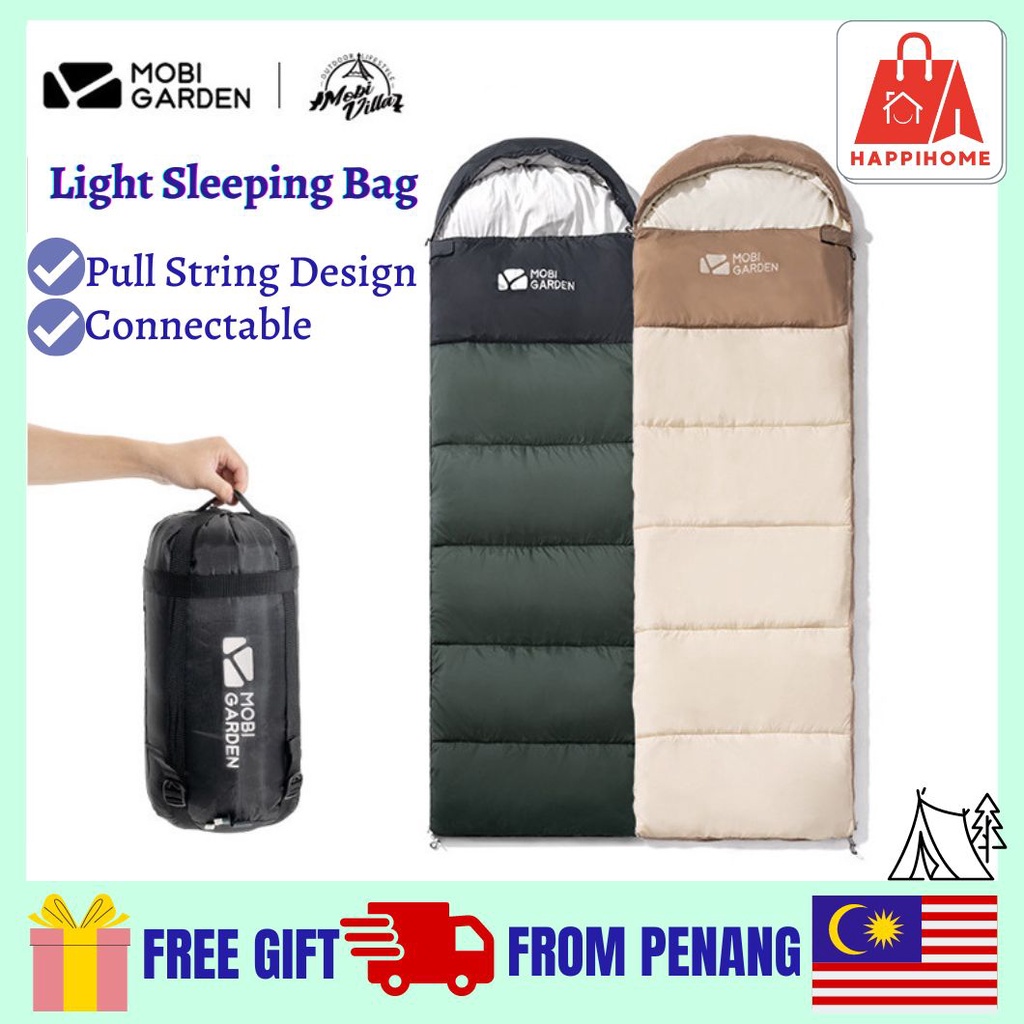 MOBI GARDEN Sleeping Bag with Hood Thick Camping Travel Outdoor Hiking ...