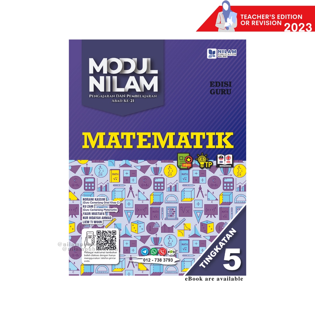 NILAM *EDISI GURU* Matematik Tingkatan 5 (2023) Dwibahasa Bilingual ...
