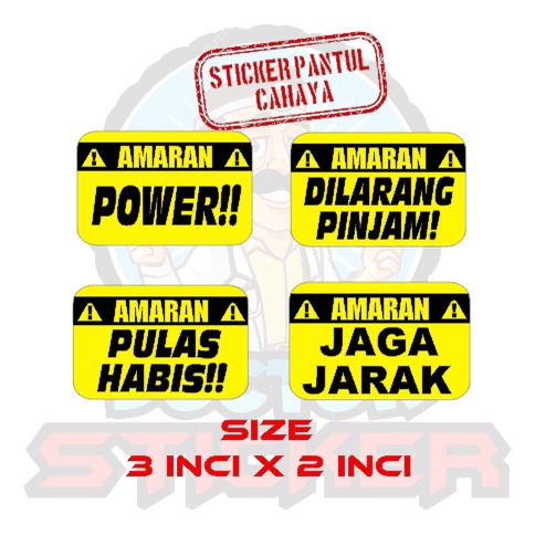 sticker reflek pantul amaran y15 ex5 honda yamaha proton perodua myvi ...