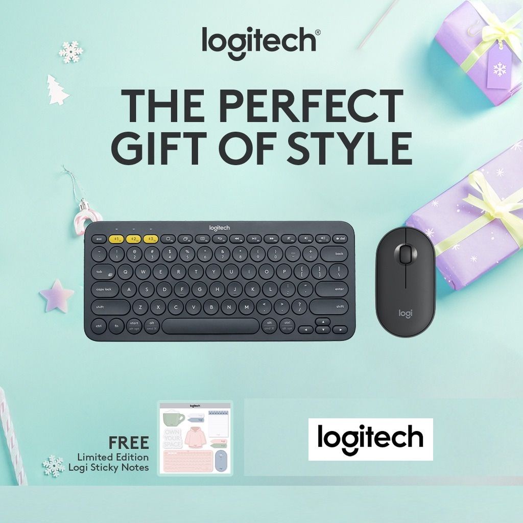 Logitech K380 Wireless Multi Device Keyboard Logitech M350 Pebble Wireless Mouse Shopee Malaysia