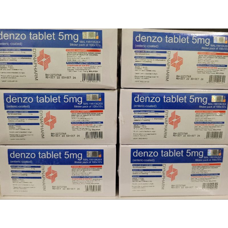 Dyna Denzo 5mg 100x10's/Box RM105 (RM1.05 x 100strips) | Shopee Malaysia