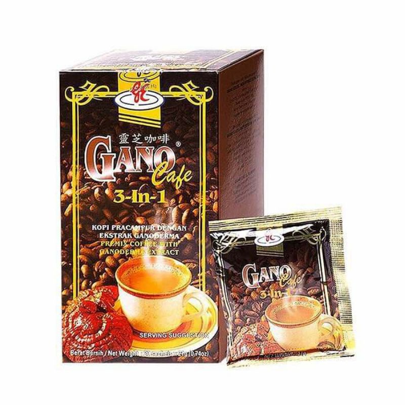 Kopi Gano Excel 3 in 1 cafe kopi pracampur ganoderma premix coffee kopi instant | Shopee Malaysia