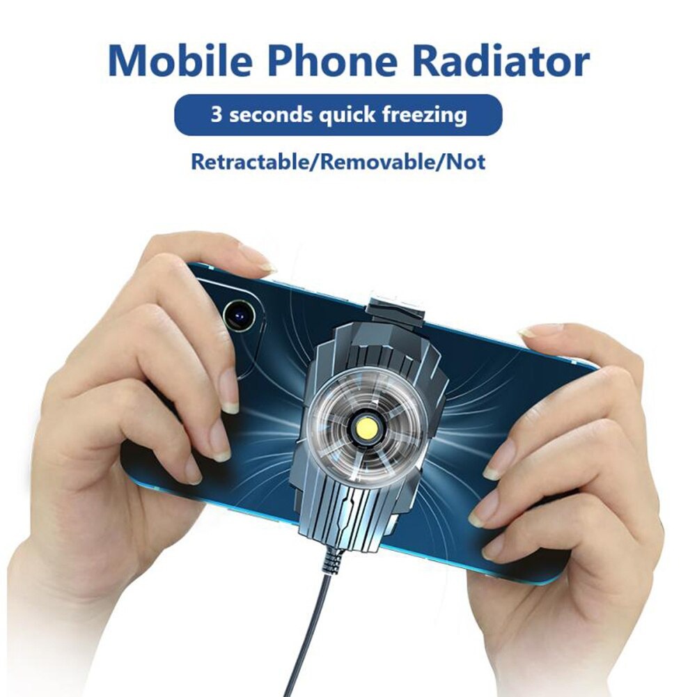 F5 Universal Mini Phone Cooling Fan Radiator Turbo Hurricane Game ...