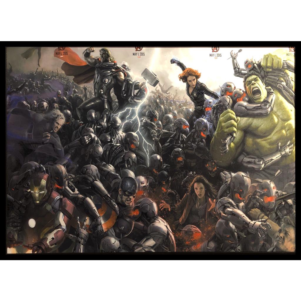 (READY STOCK)Home decoration The avengers Marvel Movie banner framed ...