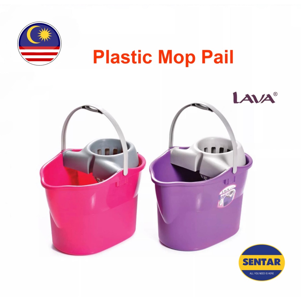 100% ORIGINAL [Lava] 17Litre Plastic Bucket with Grip Handle/ Mop ...