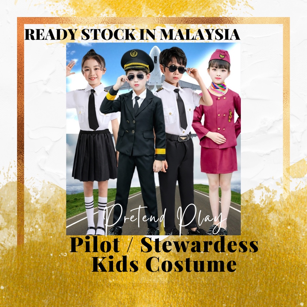 Kids Costume - Cosplay Occupation Uniform Career Day For Pilot ...