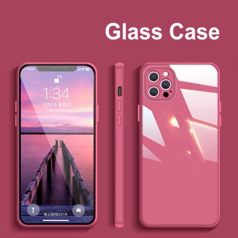 Phone Casing For IPhone 13 12 Pro Max XSMax X XR XS Max 7 8 Plus Case 9H Hard Shock-proof Camera ...