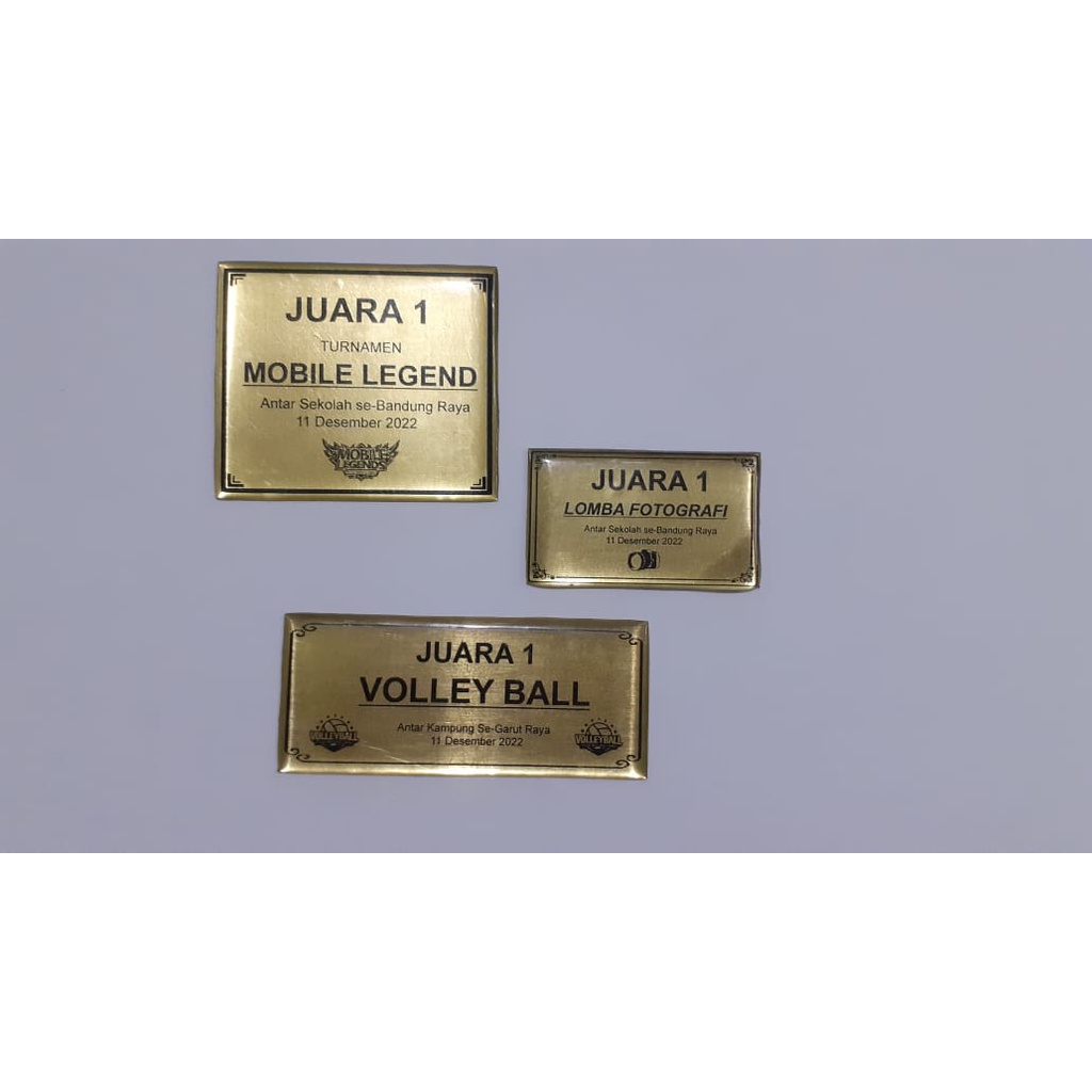 Custom LABEL PLATE FOR CUP/TROPHY MATERIAL BRASS/STAINLESS/ACRYLIC ...