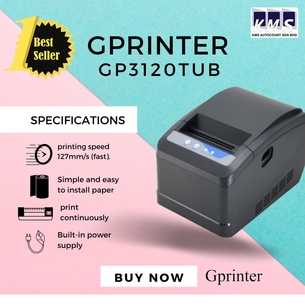GPRINTER GP3120TUB THERMAL BARCODE PRINTER | Shopee Malaysia