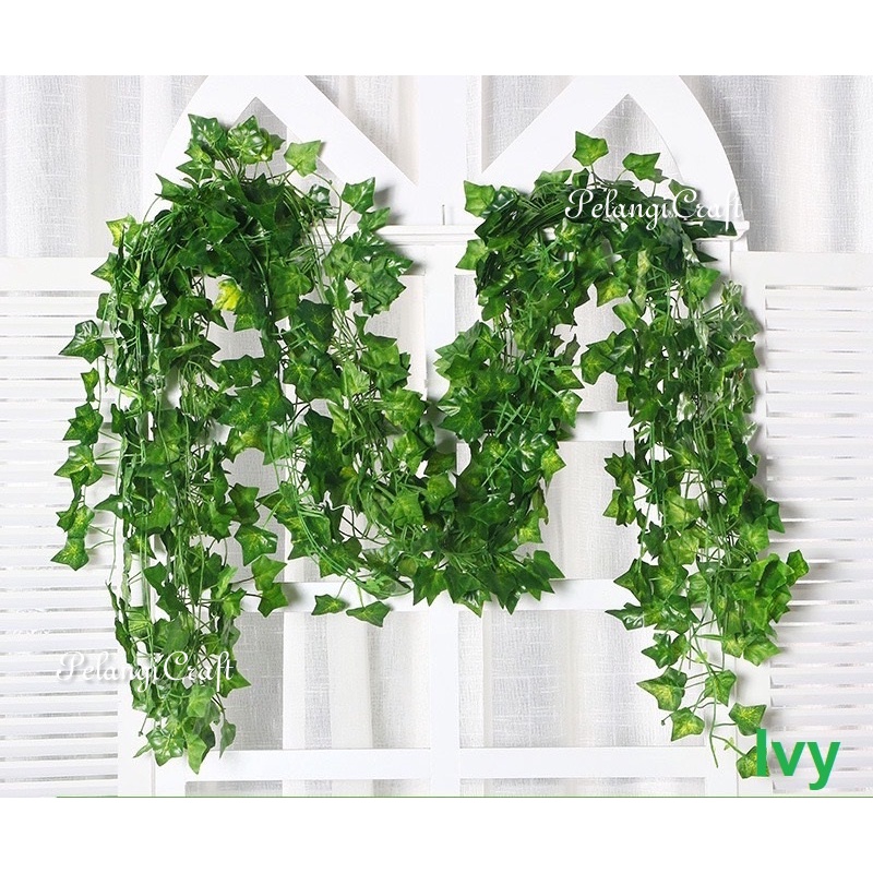 (200CM)HANGING IVY LEAF Artificial Plant Leaves Green Leaf Daun Hiasan ...