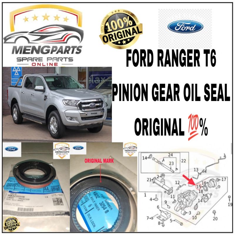 ORIGINAL 💯% FORD RANGER T6 OIL SEAL PINION GEAR KB3Z-3254-B (46.8X77 ...