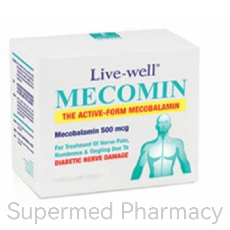 Live-Well Mecomin (The Active Form Mecobalamin-Mecobalamin 500mcg ...