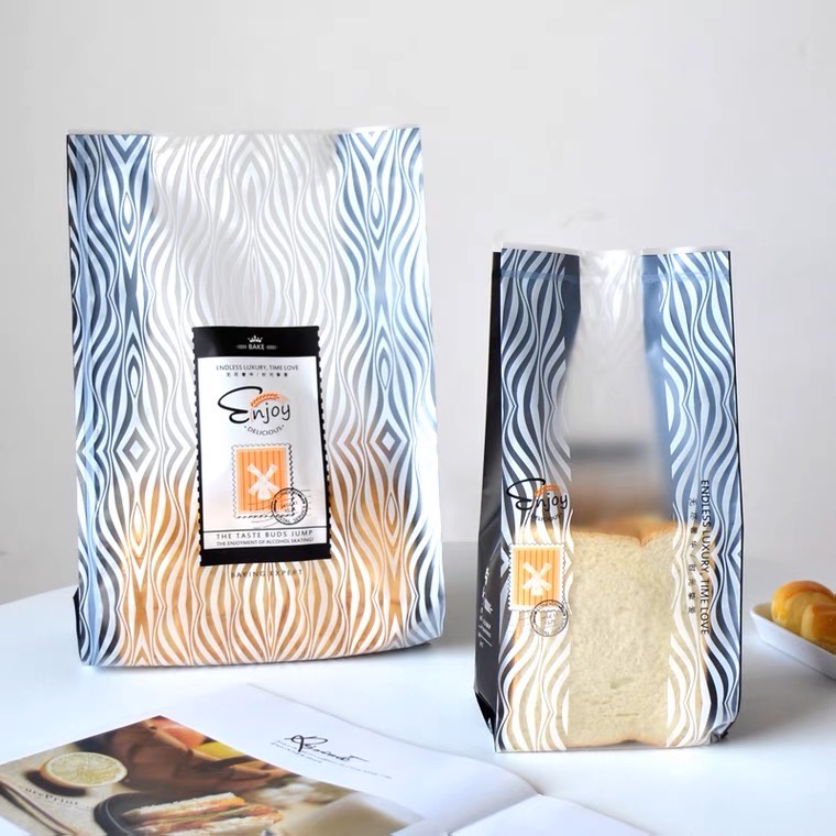 Bread Packaging Bag Roti Plastic Bag Bun "Enjoy" 面包包装袋 时光挚爱侧封袋 10pcs ...