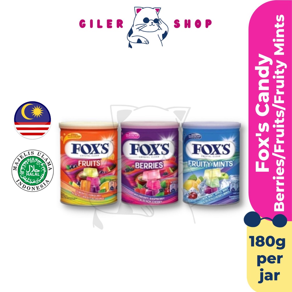 Fox's Candy Crystal Clear Candy 180g Berries Flavor Fruity Mints ...