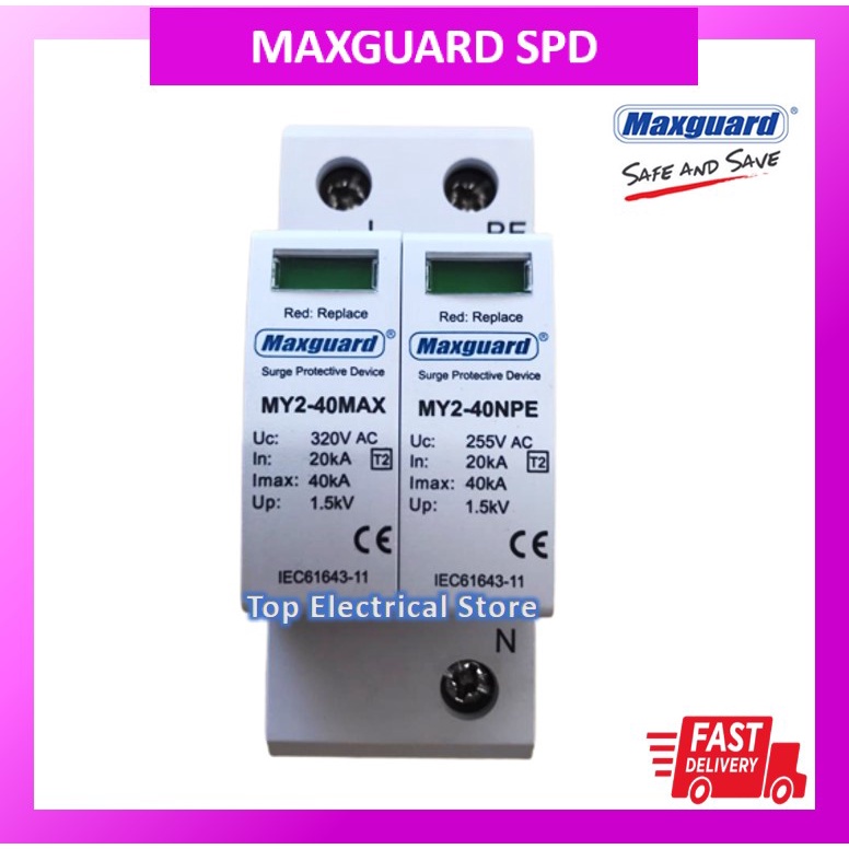 Maxguard Surge Protection Device -Maxguard SPD- 40kA - [2P-4P] - MY2 ...