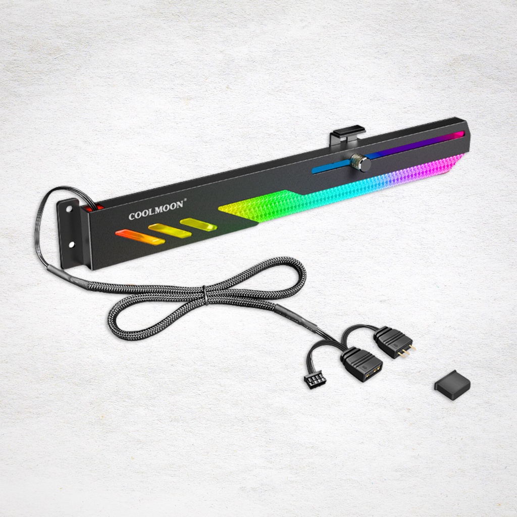 COOLMOON GT8 GRAPHICS CARD BRACKET 5V ARGB MULTI-INTERFACE SYNCHRONOUS ...