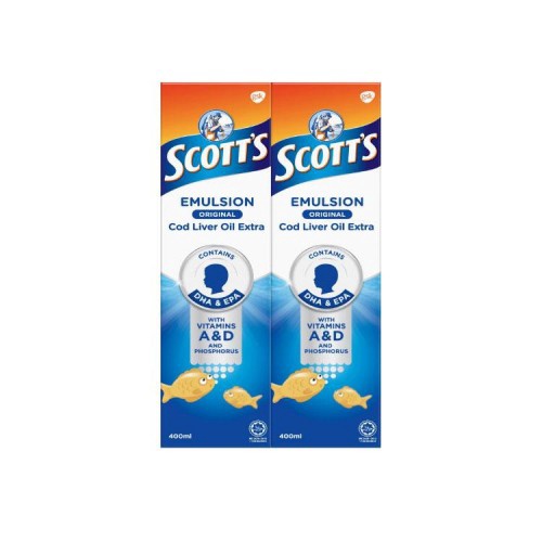 SCOTT'S EMULSION 400ML X 2 - ORIGINAL | Shopee Malaysia