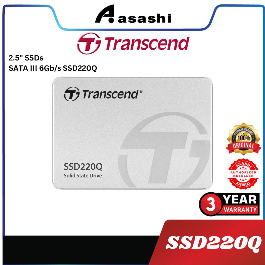 Transcend SSD220Q 500GB / 1TB / 2TB 2.5" Sata QLC SSD 220Q | Shopee ...