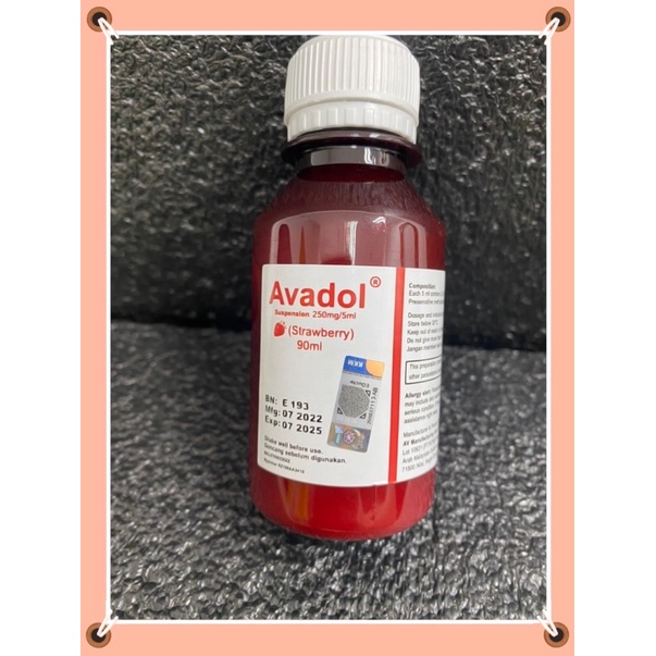 Avadol Suspension 250mg/5ml 90ml (Orange/Strawberry)/Paracetamol syrup ...