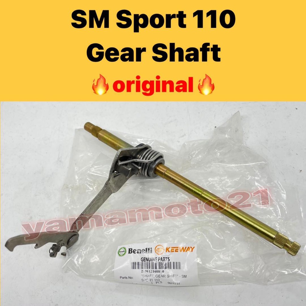 ORIGINAL BENELLI SM SPORT 110E 110R 110 R 110 E GEAR SHAFT Batang Shaft ...