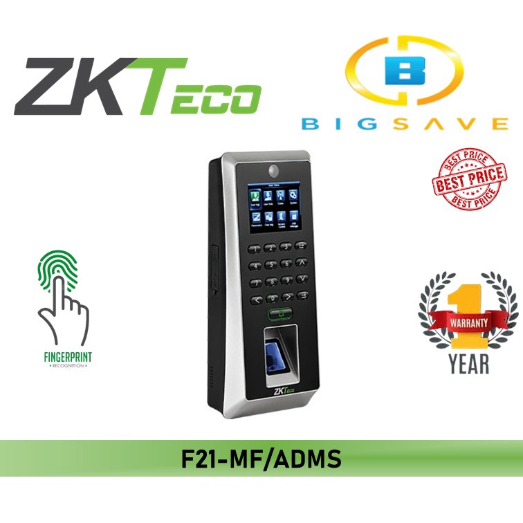 ZKTECO F21-MF/ADMS FINGERPRINT TIME ATTENDANCE & ACCESS CONTROL ...