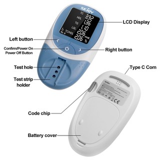 5 in 1 Lipid Blood Cholesterol Test Home Kit Total Triglyceride HDL LDL ...