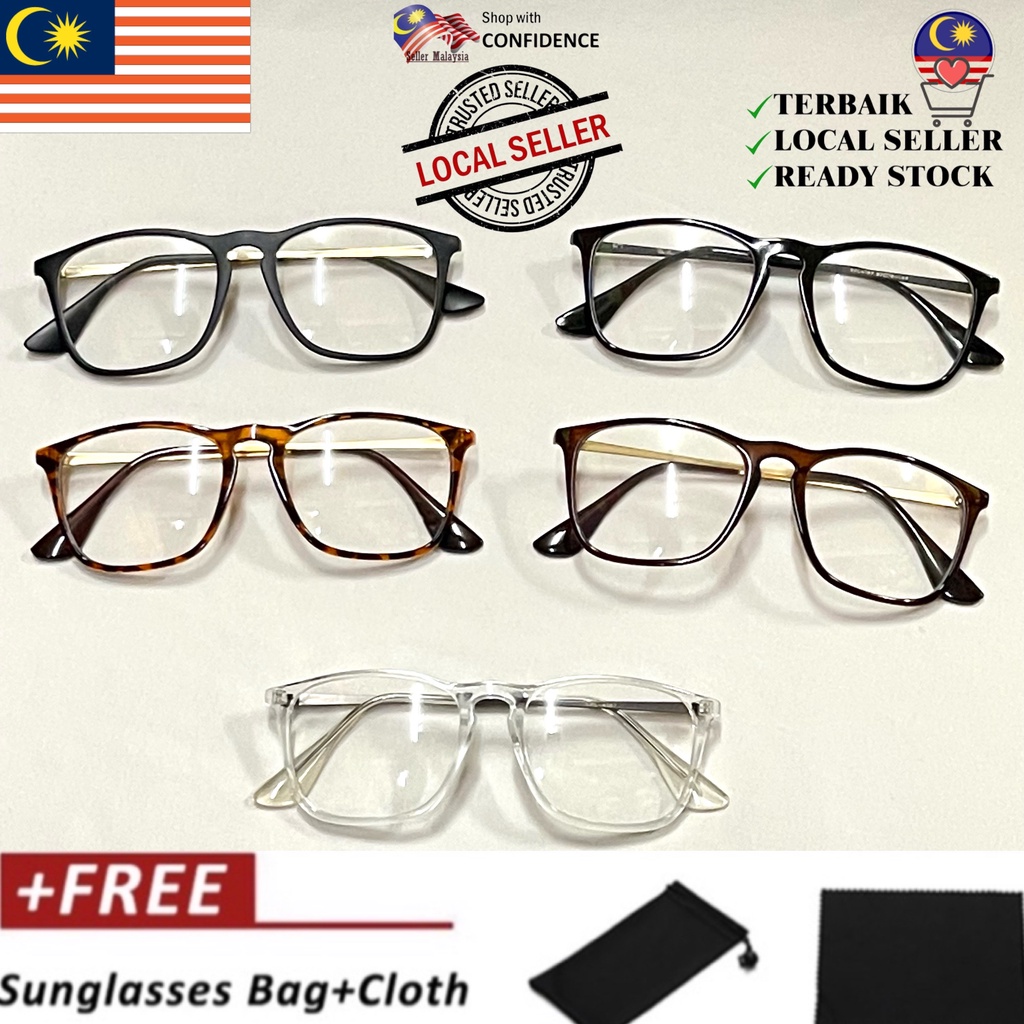 🇲🇾SPEK MATA PETAK CLEAR SUNGLASSES COMPUTER TRANSPARENT GLASES ...