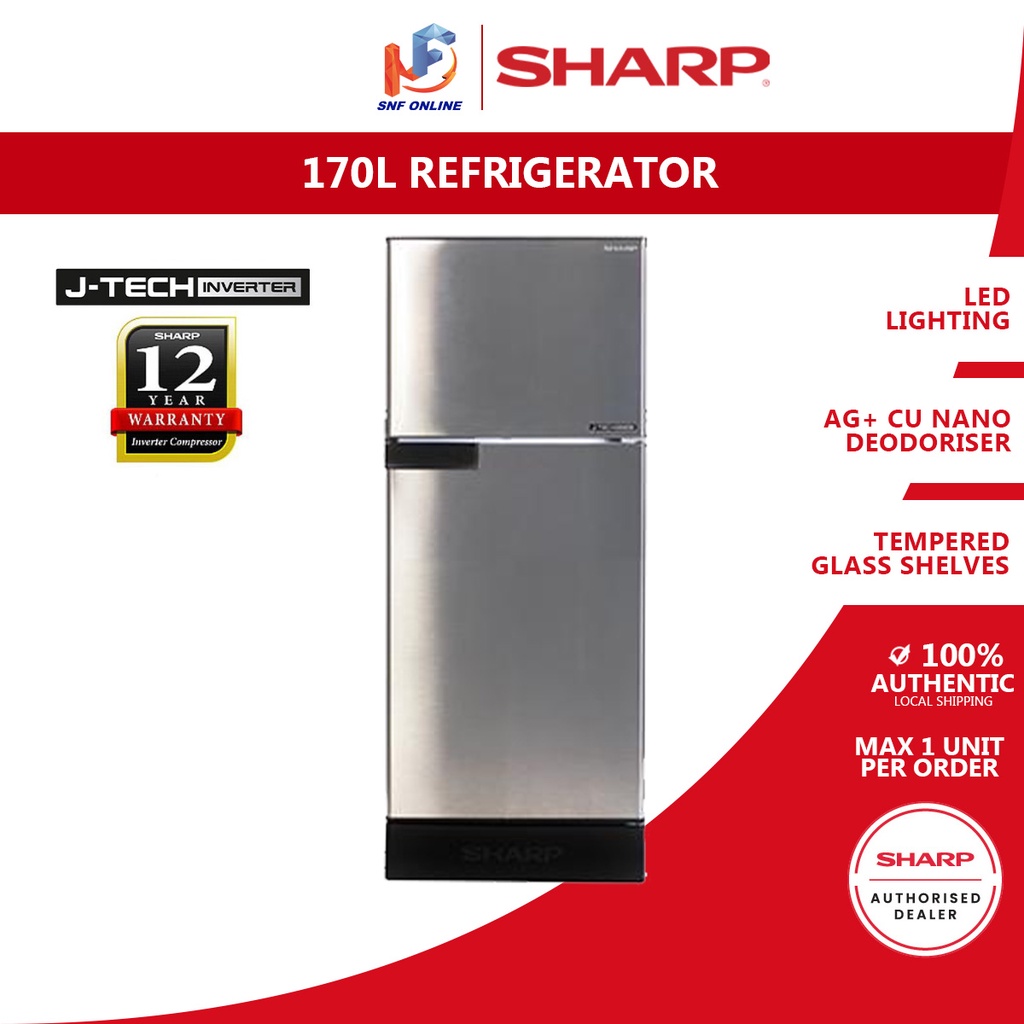 Sharp Fridge Refrigerator J-Tech Inventer (170 L) SJ189MS | Shopee Malaysia