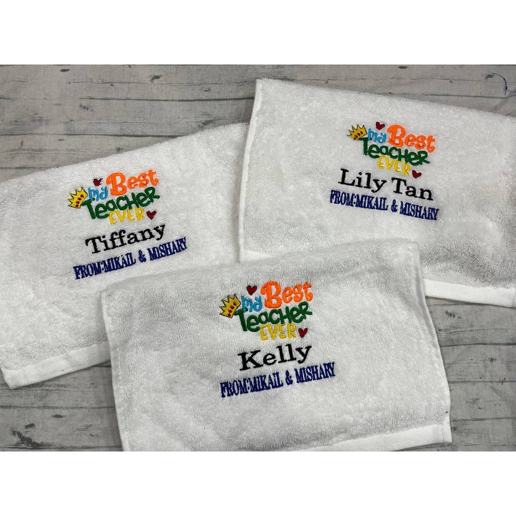 Hand towel saiz good morning & saiz towel sport CUSTOMADE EMBROIDERY ...