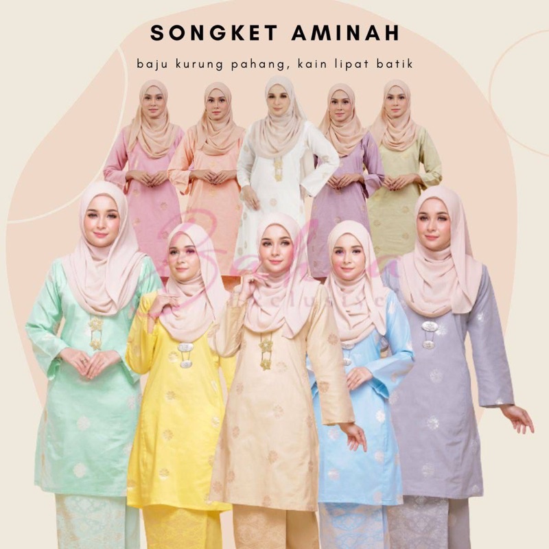 BAJU RAYA 2024 viral / BAJU KURUNG SONGKET TENUN AMINAH (KURUNG PAHANG ...