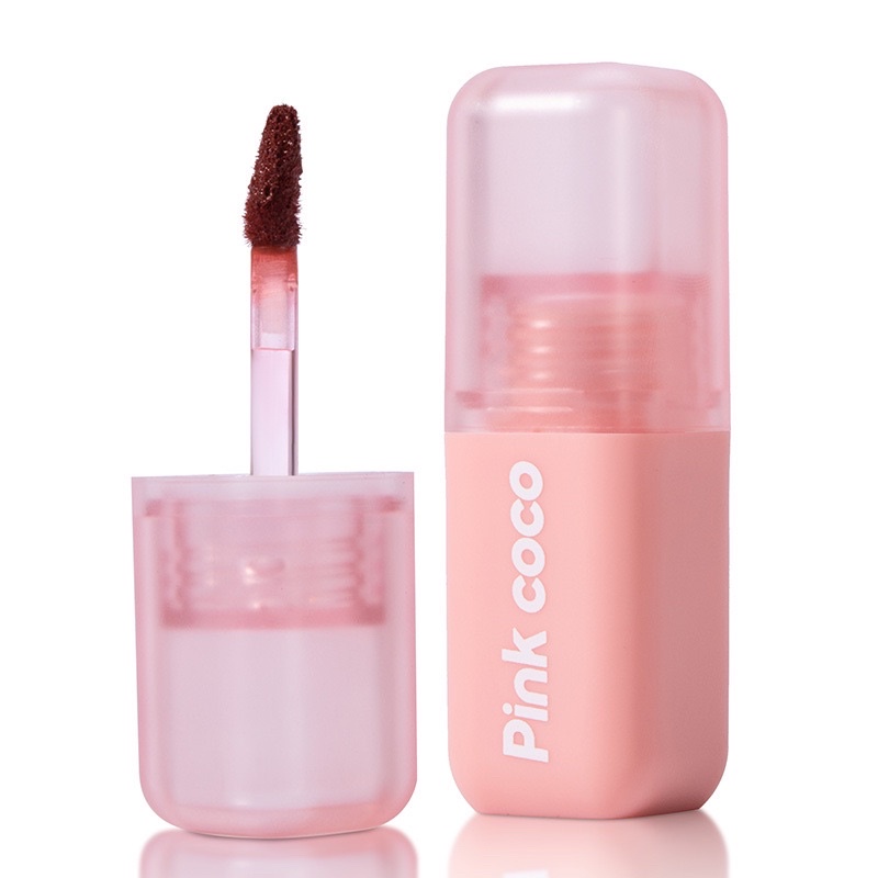 PINK COCO Creamy Peach Clay Light Lip Glaze Matte Velvet Lipstick ...