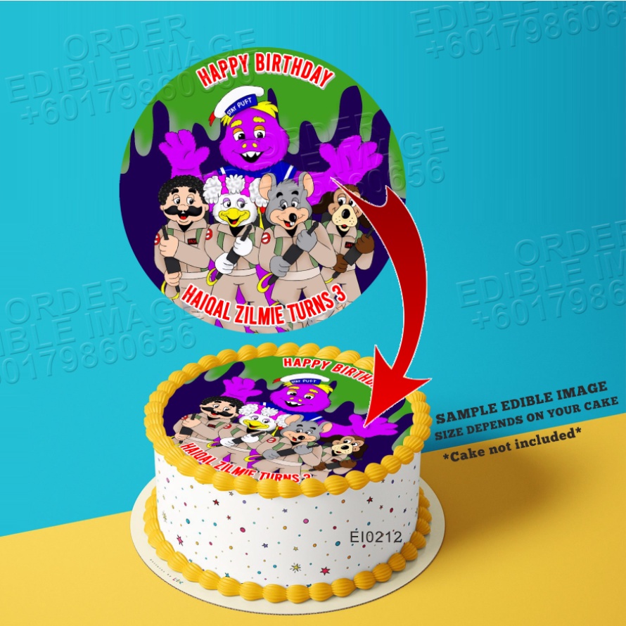 Printing EI Chuck and the gang Edible Image Print Cake Photo Icing ...