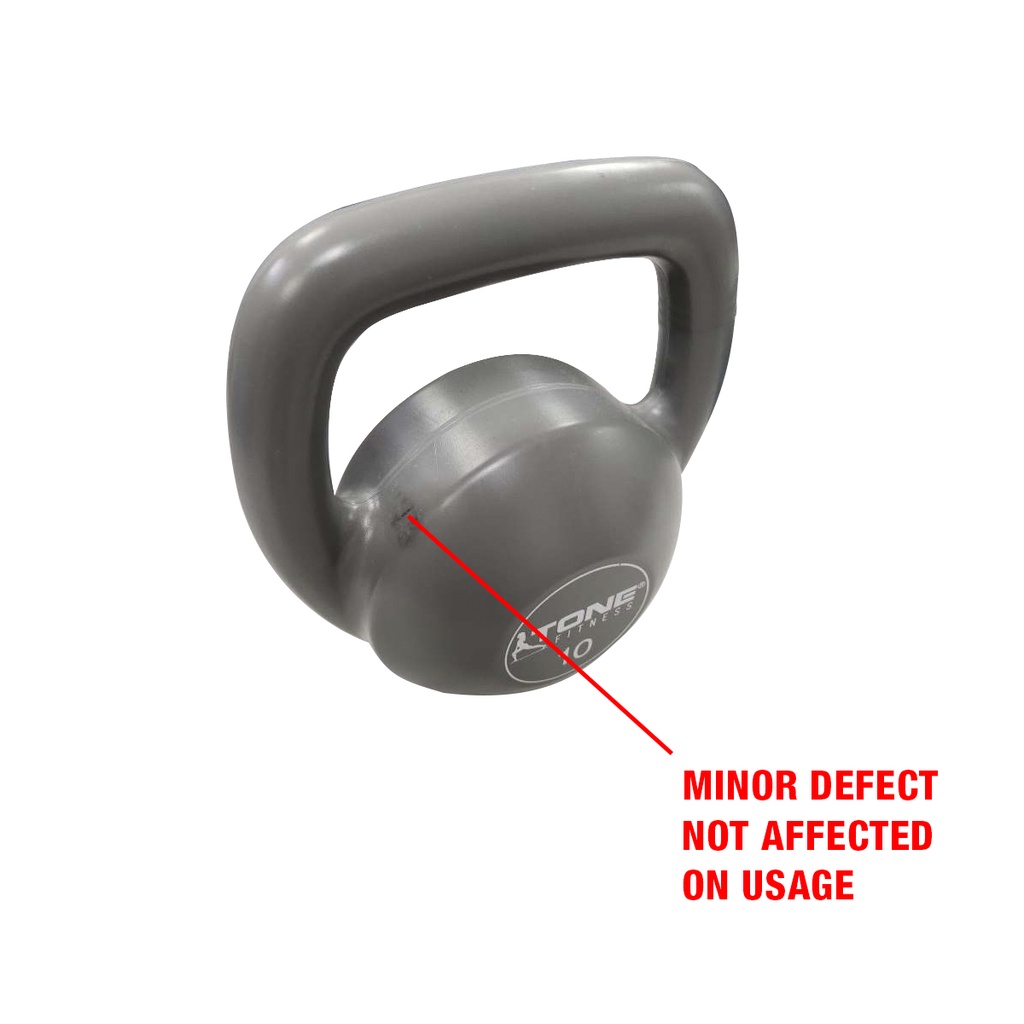 ( MINOR DEFECT ) Tone Fitness (10lbs/4.5kgs) Vinyl Kettlebell Green ...