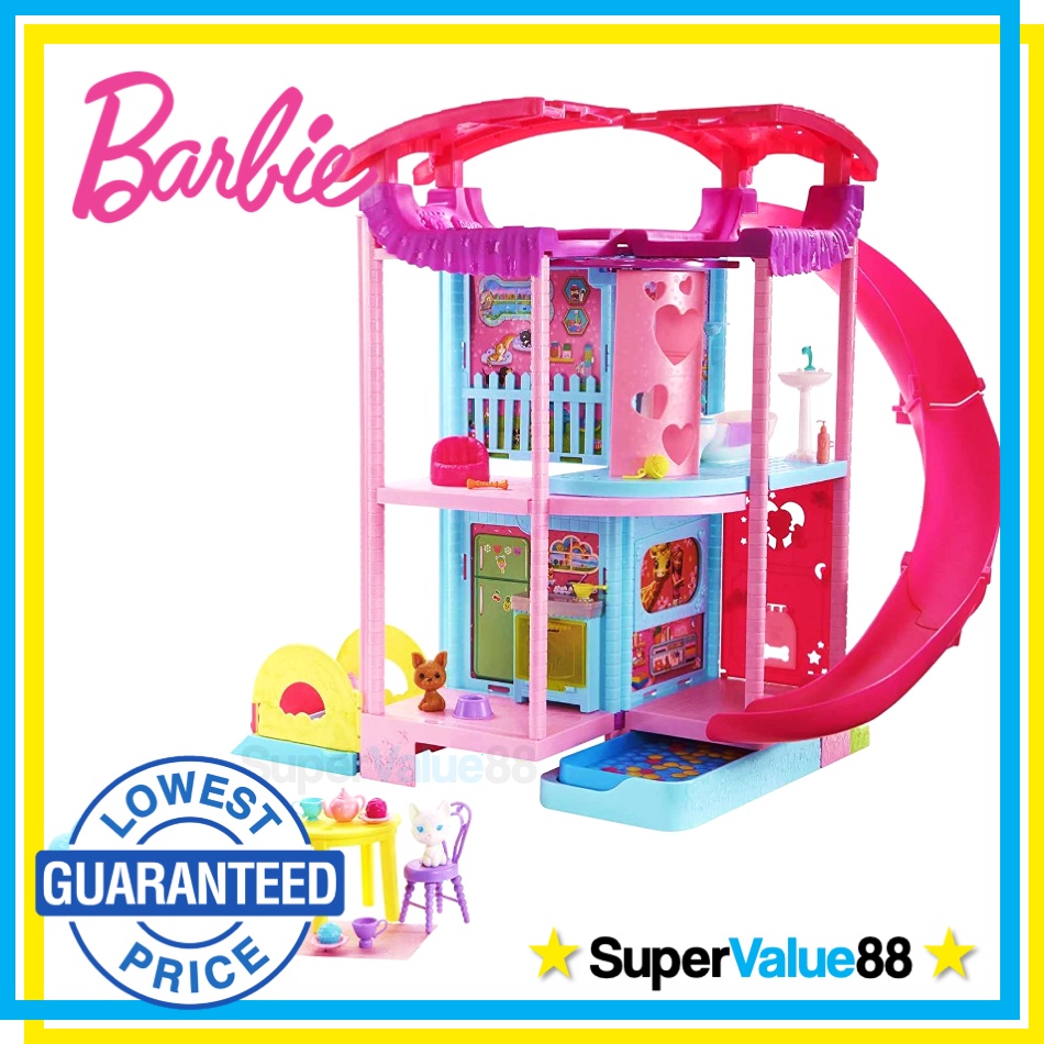 Barbie Chelsea Dream Doll House 3-Level Playset with Furniture, Gift ...