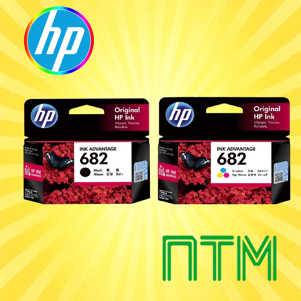 [ORIGINAL] HP 682 Black / HP 682 Color Original Ink Advantage Cartridge ...