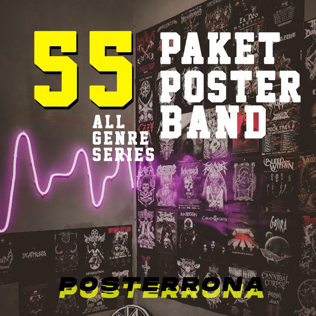 [55Pcs] Poster PUNK/ROCK/METAL/POPPUNK/HARDCORE/SKINHEAD BAND INDIE ...