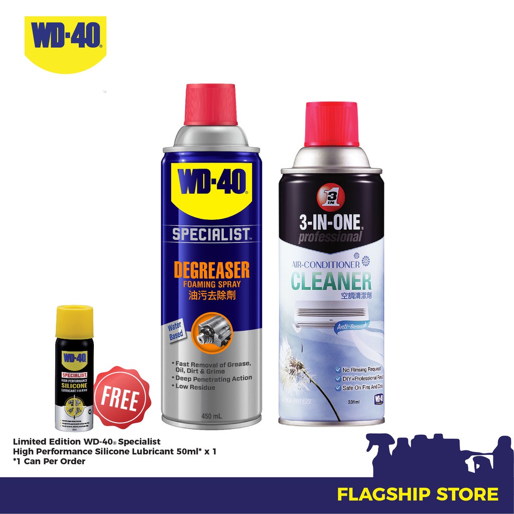 WD-40 3-IN-ONE Professional Air Conditioner Cleaner 331ml + WD-40 ...