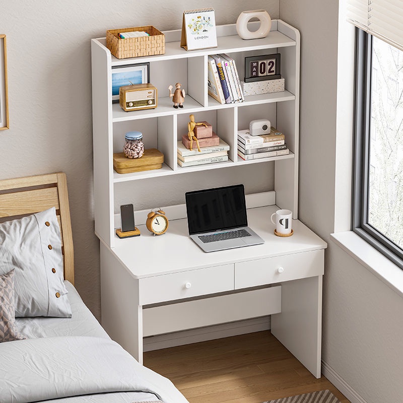 Desk Bookshelf Integrated Bookcase Student's Table Study Table Simple ...