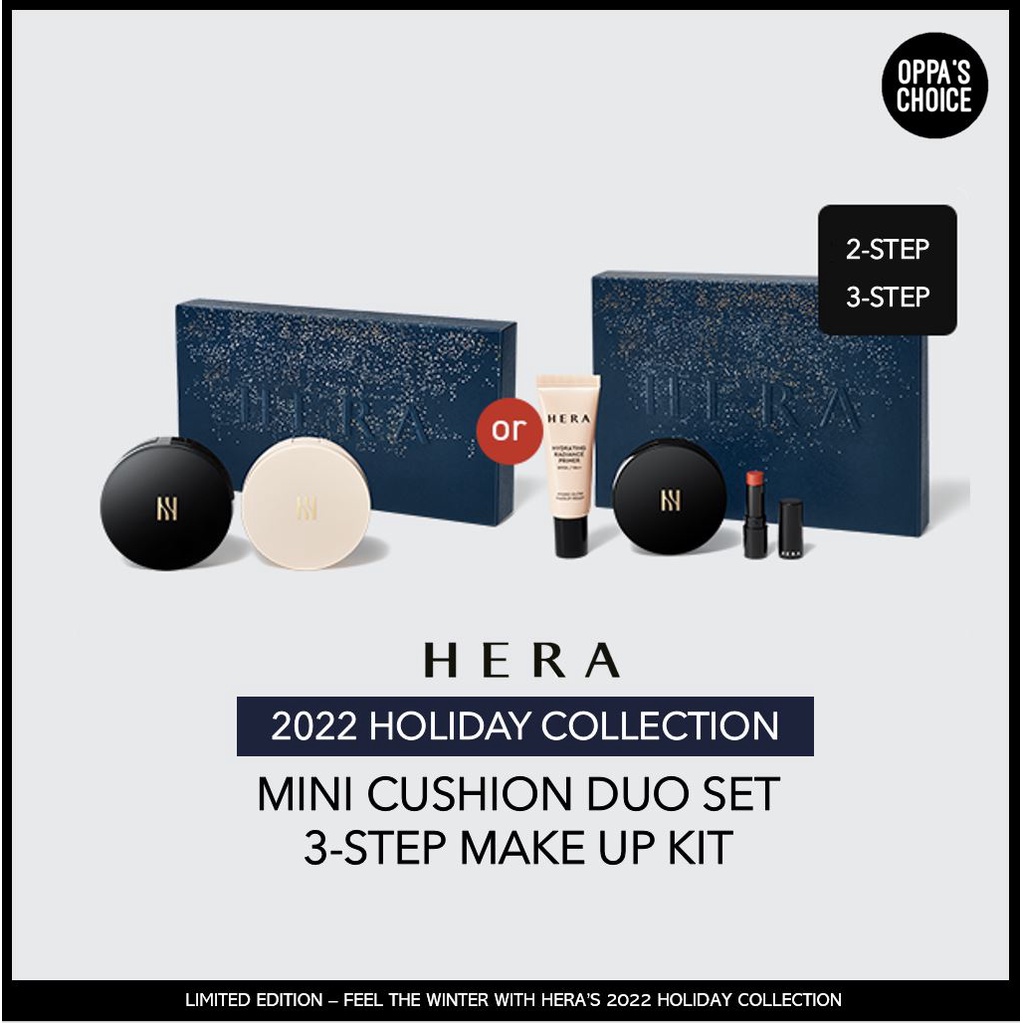 [HOLIDAY LIMITED] HERA HOLIDAY TRIAL KIT (MINI CUSHION DUO SET or MAKE ...